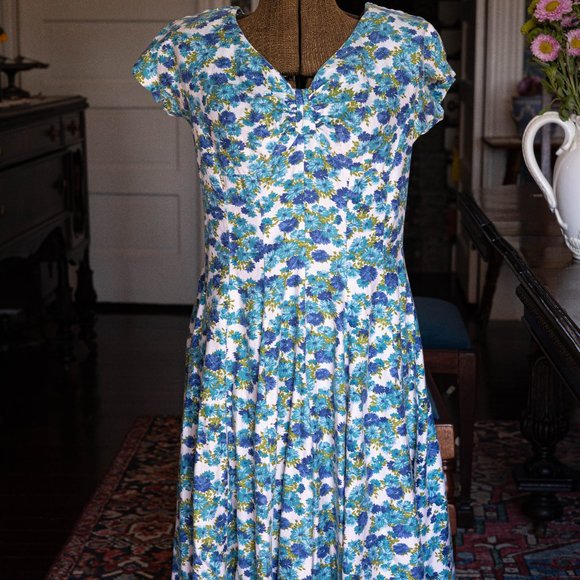 N/A | Dresses | Vintage Green Floral Dress | Poshmark